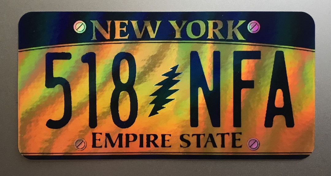 Grateful Dead Sticker - Upstate NY - 518 Plates - Etsy