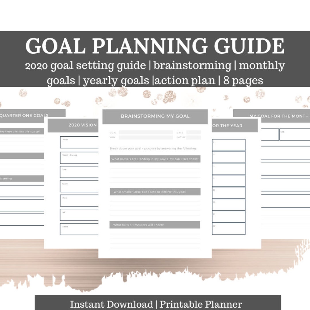 Goal Planner, Goal Planning Worksheet, Goal Planning Kit, Goal Planning ...