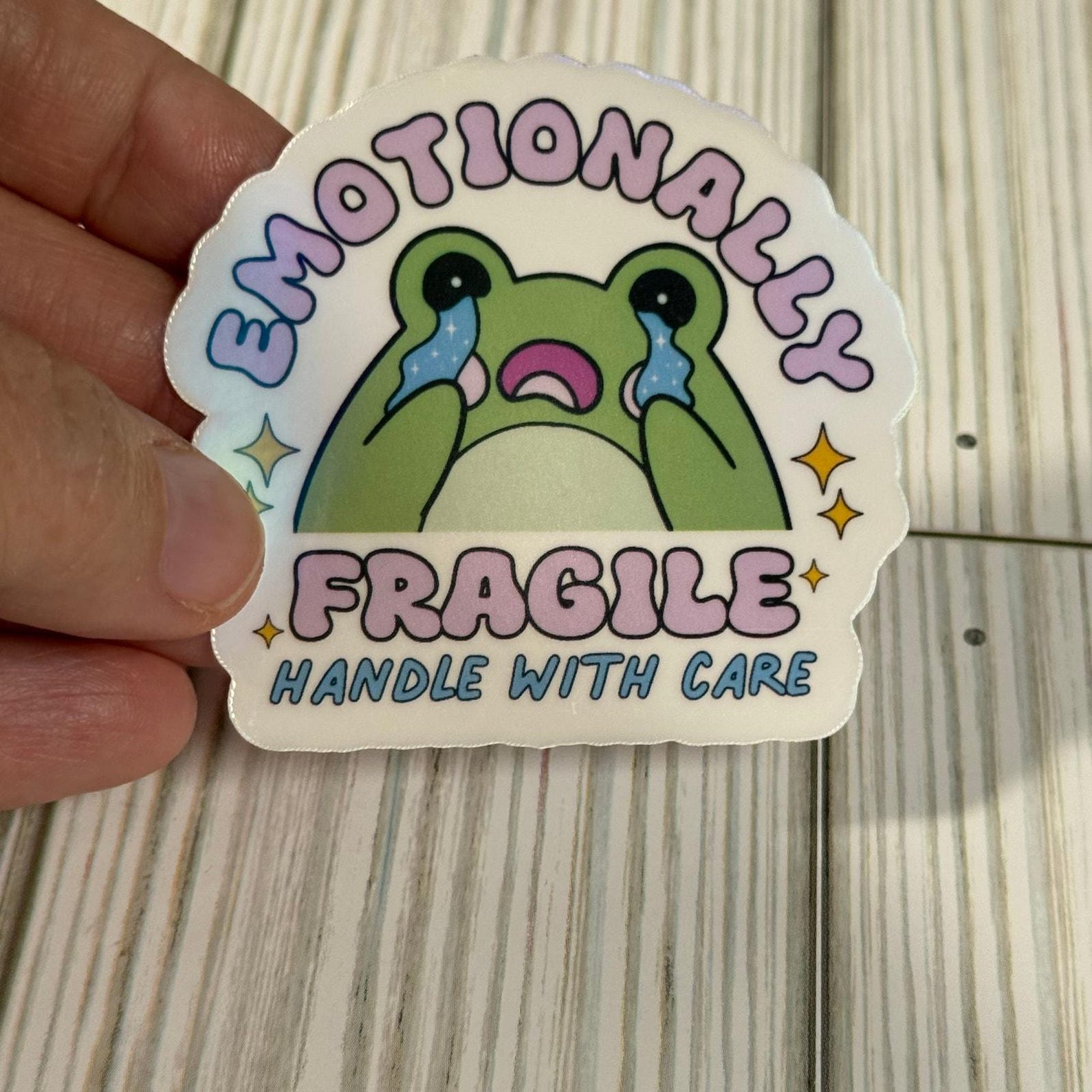 Emotionally Fragile Waterproof Vinyl Sticker 3" - Etsy