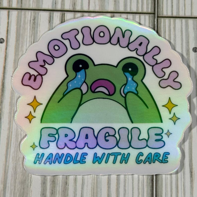 Emotionally Fragile Waterproof Vinyl Sticker 3" - Etsy