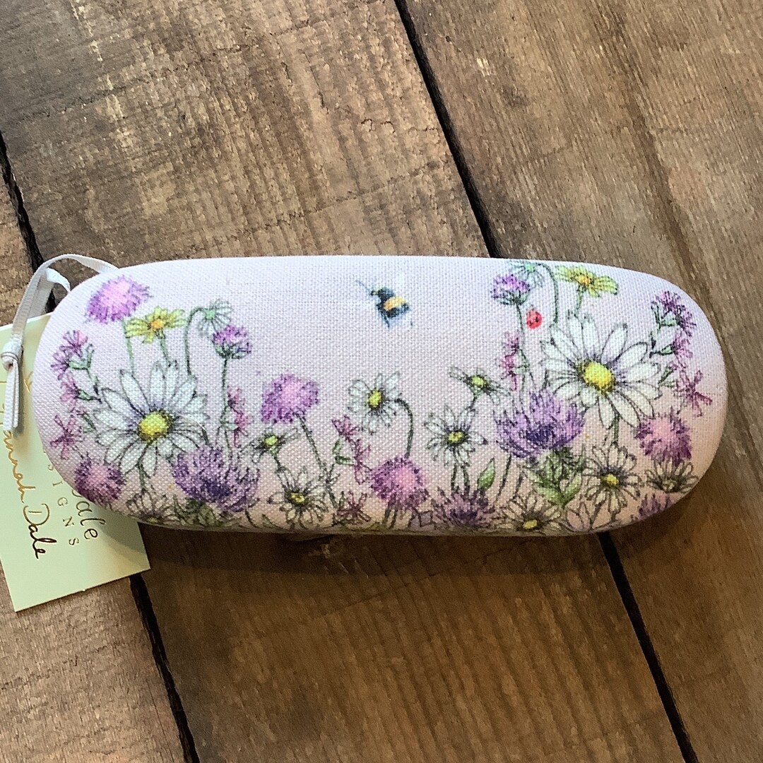 Wrendale Bee/ Butterfly Glasses Case, Lilac ,hard Case, Wipe Clean ...
