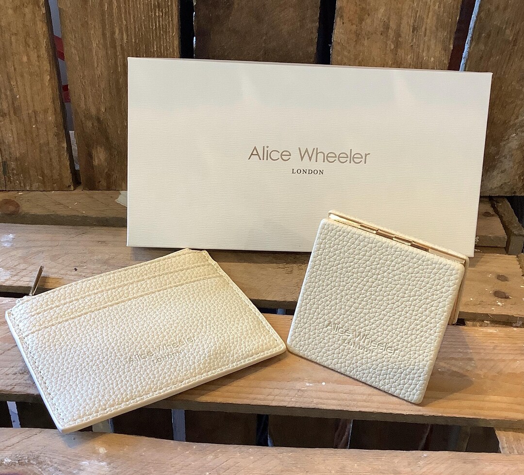 Alice Wheeler Compact Mirror&purse,ivory,gift Set, Ladies Accessories ...