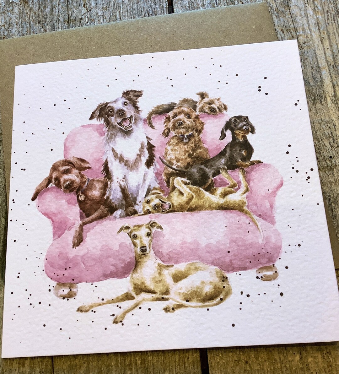 Wrendale Designs Blank Greeting Card,dogs, Puppy, Pets,countryside ...