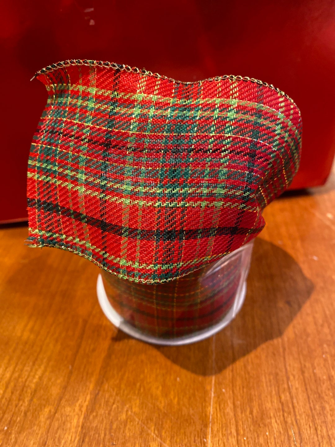 Gisela Graham Red Tartan Wired Ribbon,christmas Pattern,xmas,presents ...