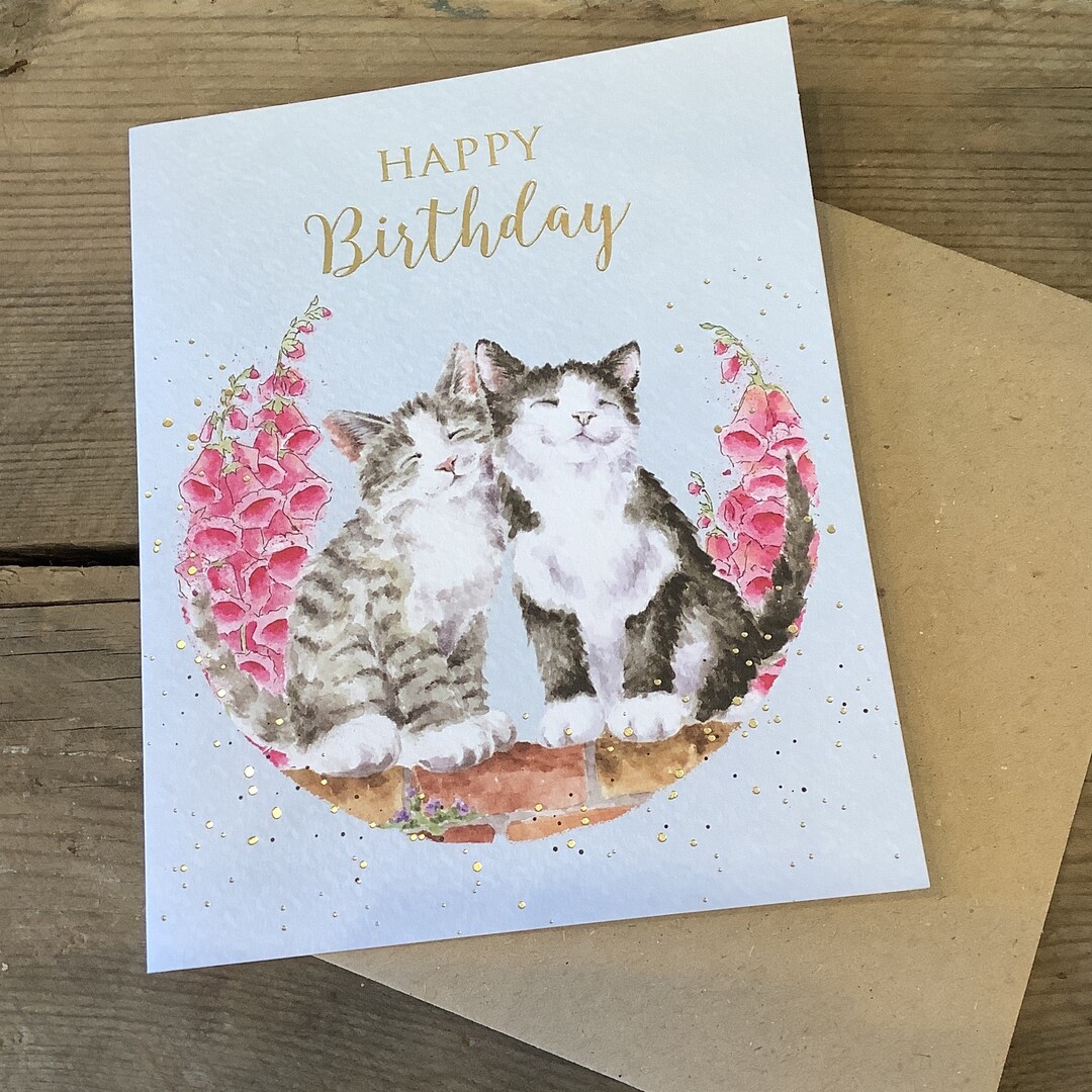 Wrendale Cats Happy Birthday Card, Cats, Cat Lover, Pet, Birthday Card ...