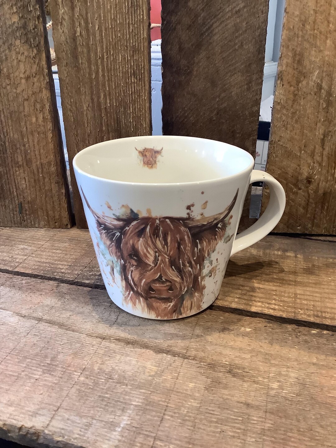 Meg Hawkins Highland Cow Mug, Bone China Mug, Countryside Lover, Cows ...