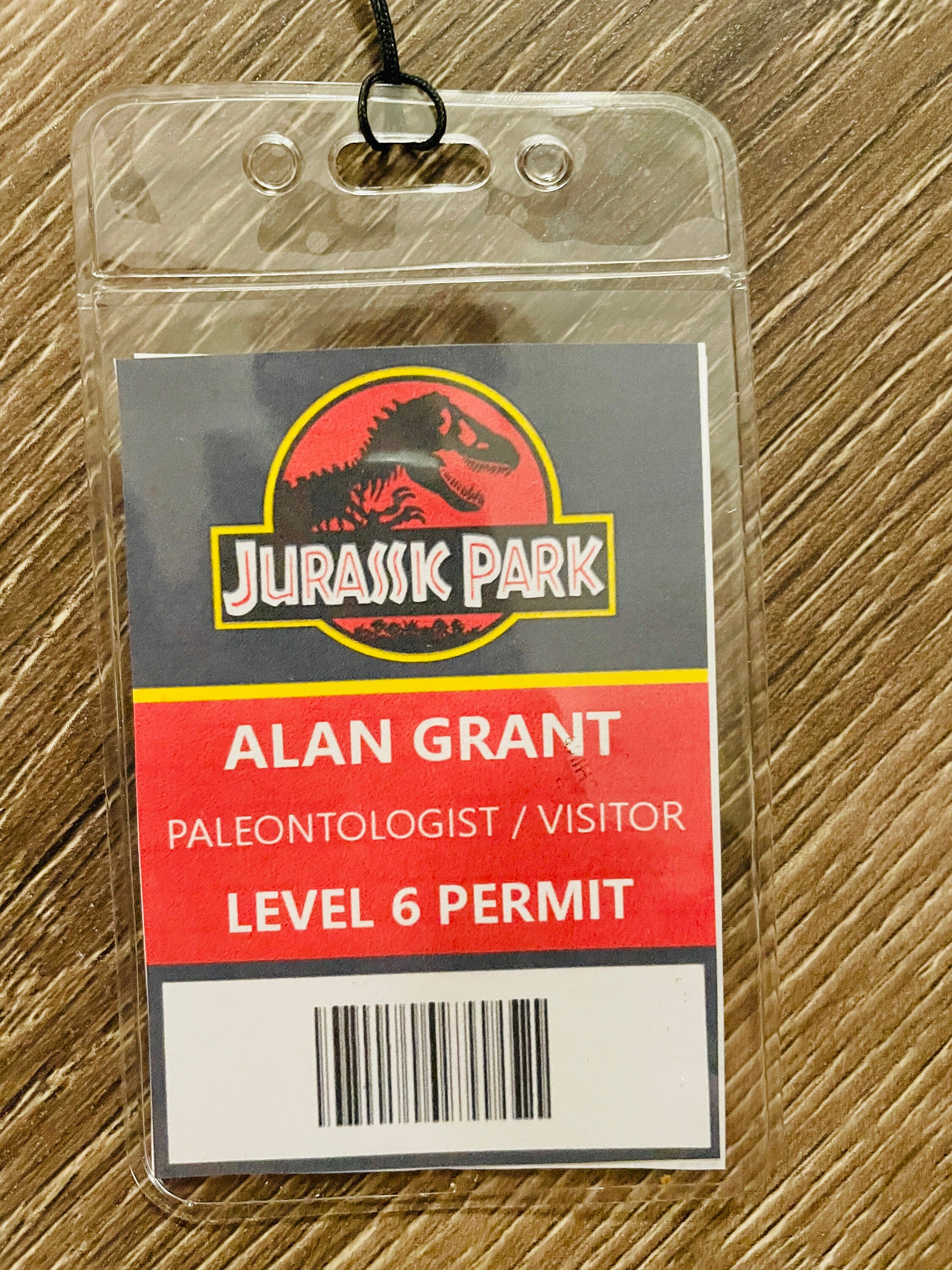 Alan Grant Jurassic Park Cosplay ID Badge Jurassic World - Etsy