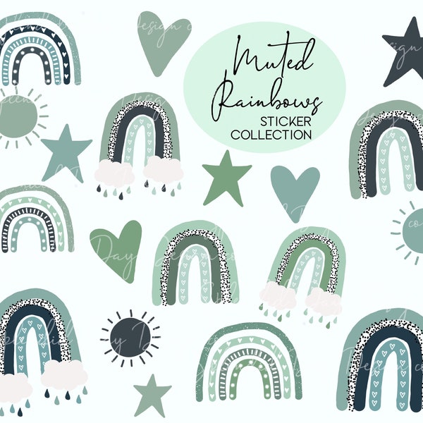 Muted Rainbow - Etsy