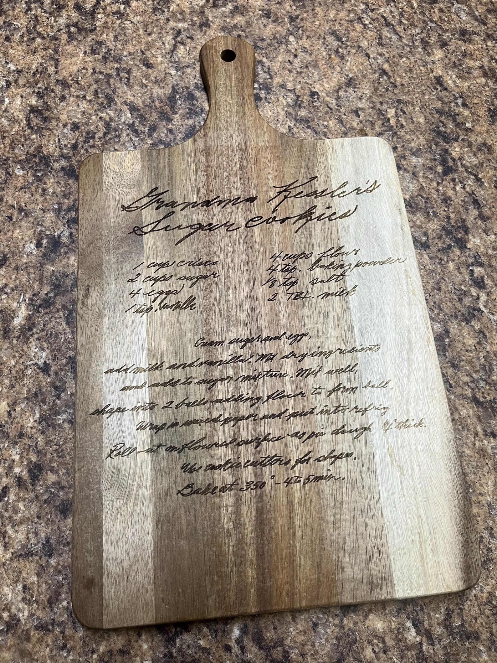 Custom Laser Engraved Cutting Board – Personalized Design or ...