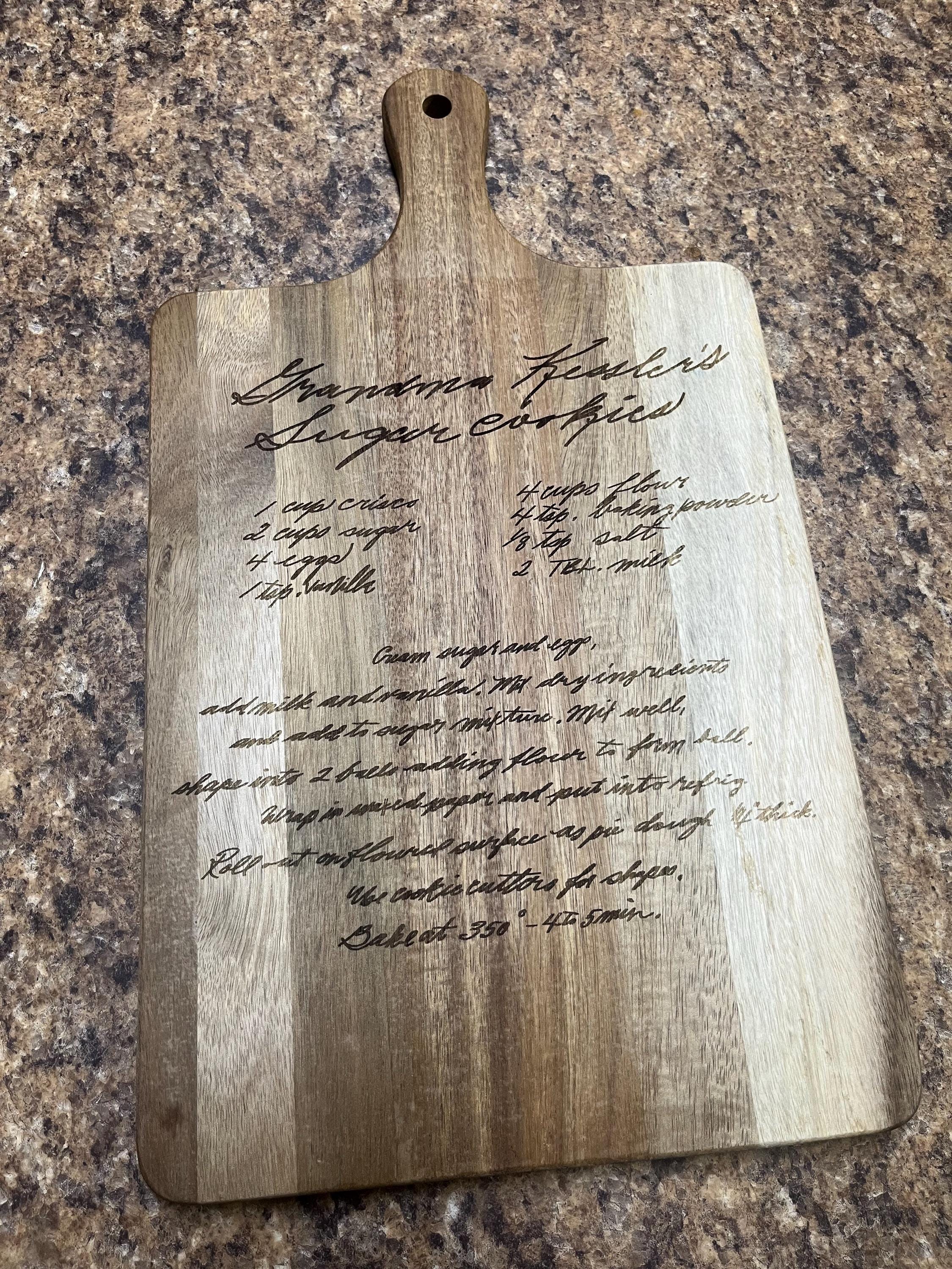 Custom Laser Engraved Cutting Board – Personalized Design or ...