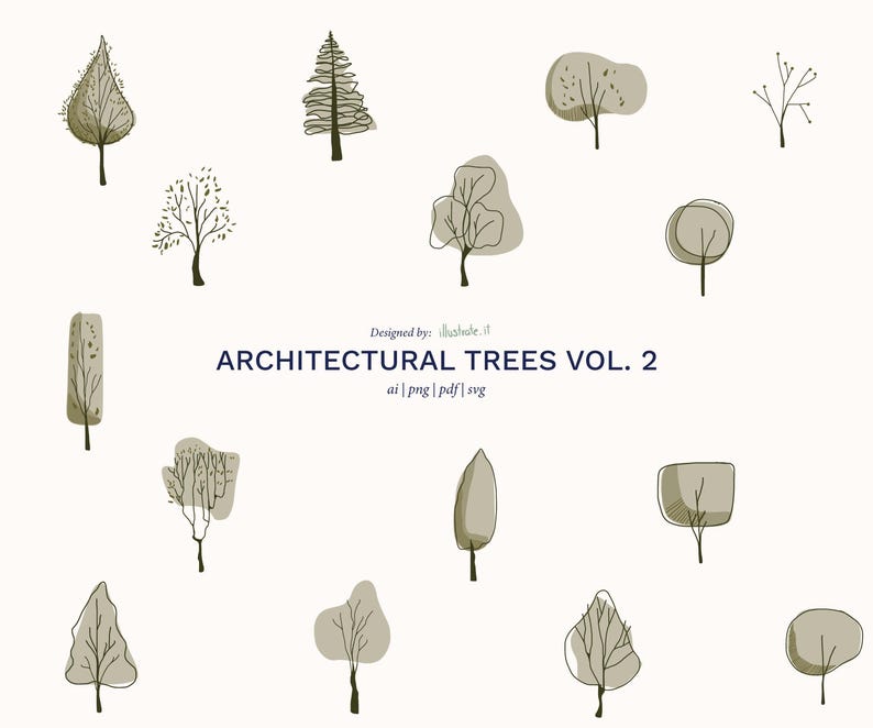 Architectural Tree Vector Set Landscape Design (digital Download) - Etsy