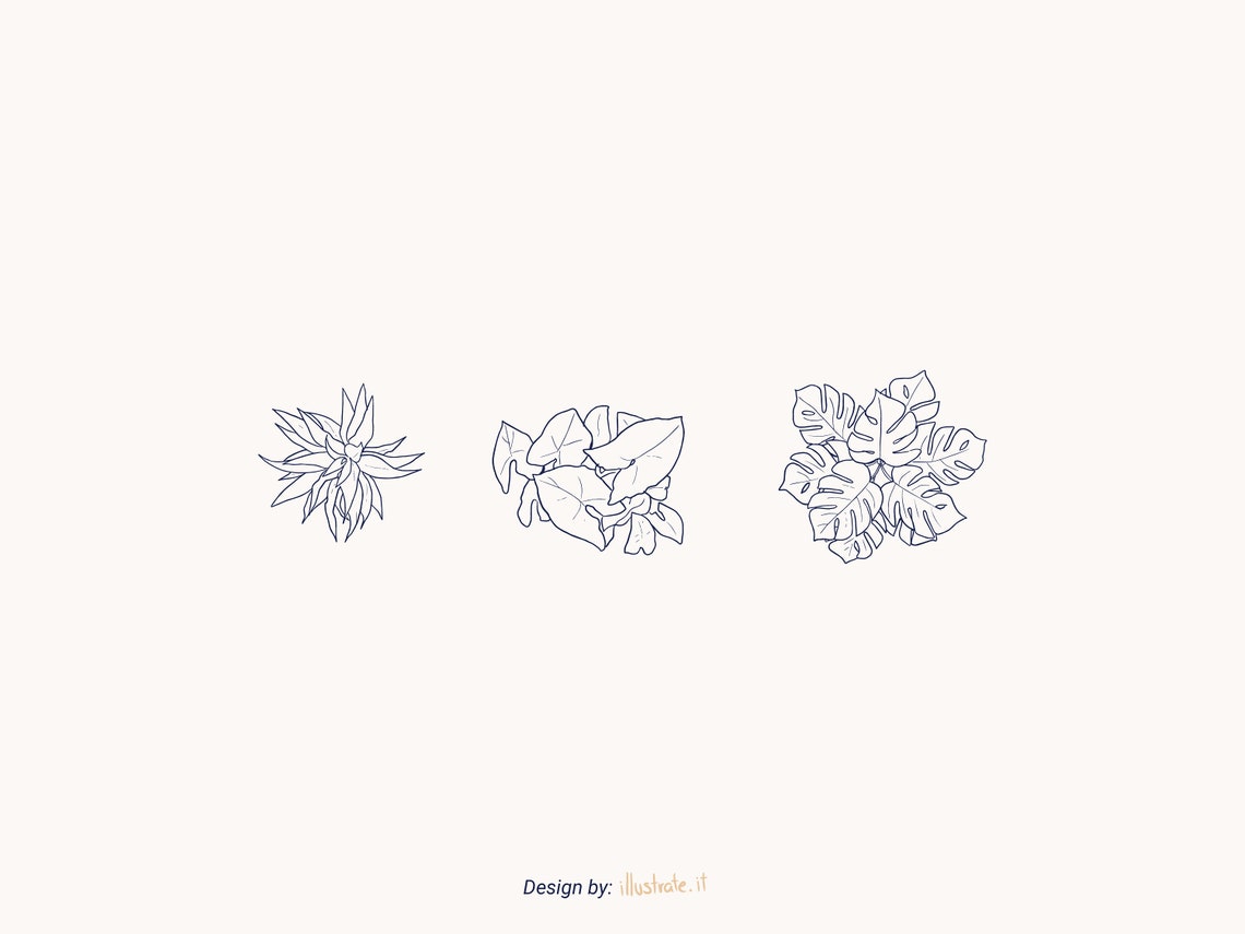 Sketch Style Trees and Plants, Hand Drawn Vector Vegetation - Etsy