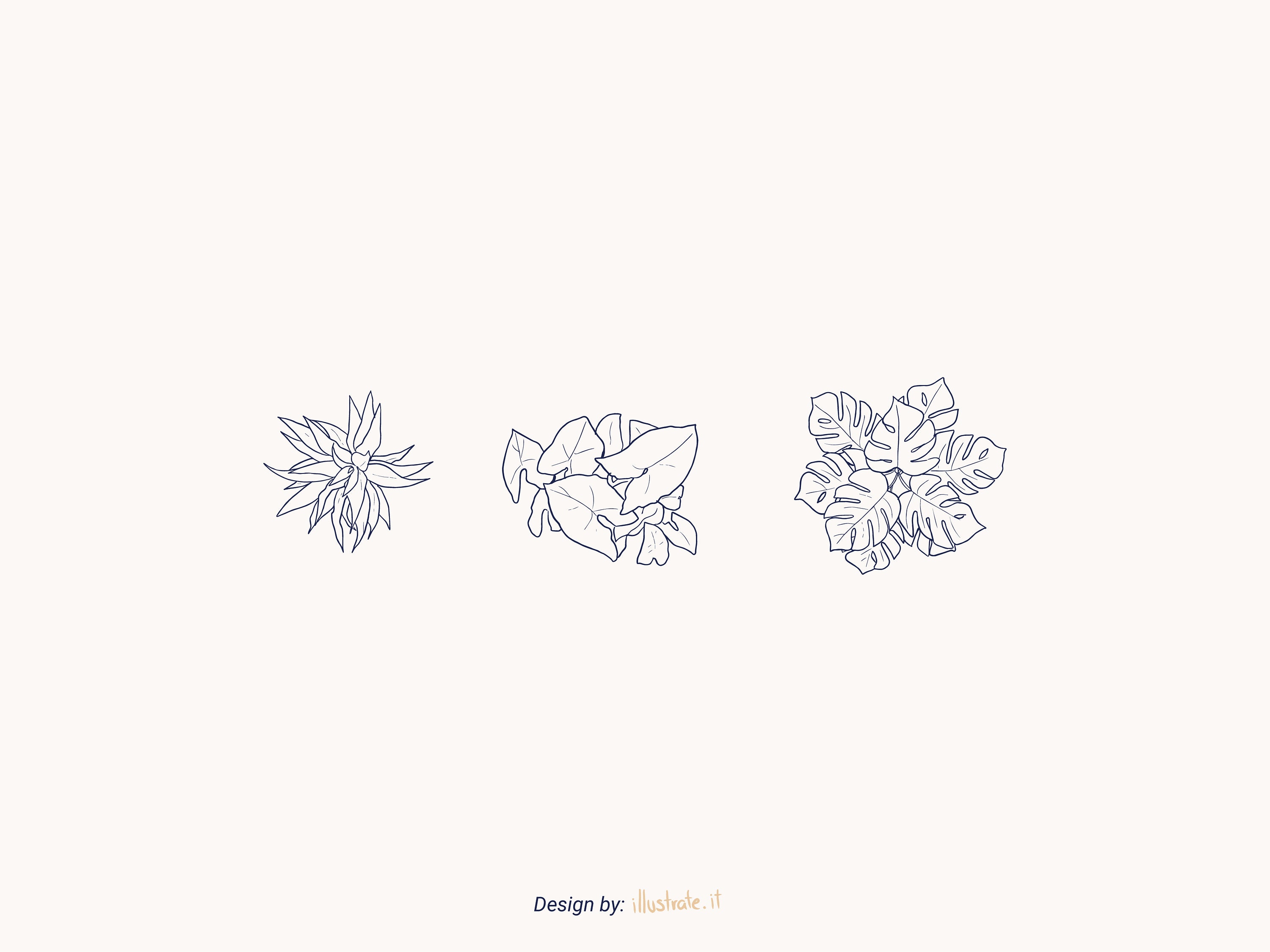 Sketch Style Trees and Plants, Hand Drawn Vector Vegetation - Etsy