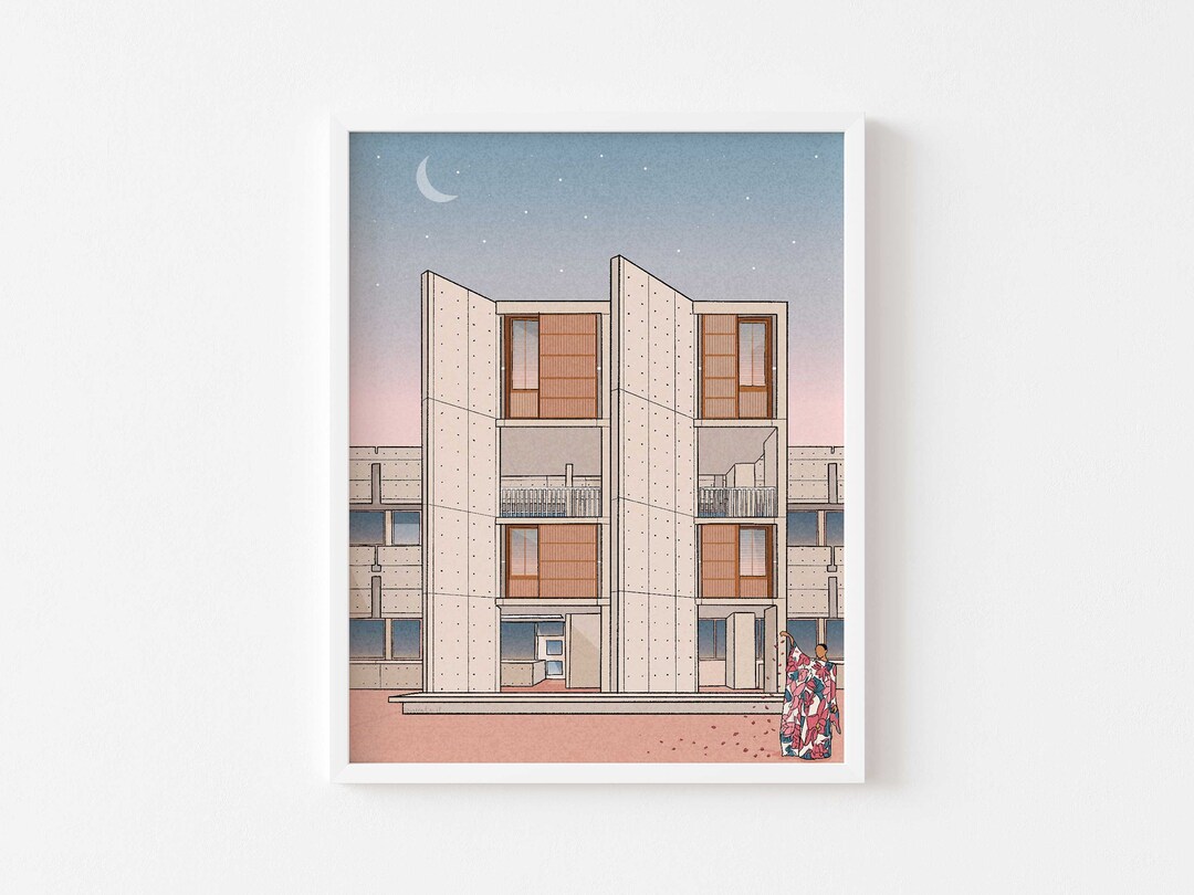 A4/ A5 Art Print Salk Institute | Wall Decor Art Architecture ...