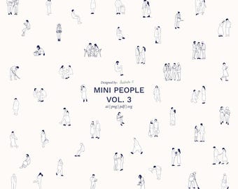 Mini People Vol. 3 – Flat Vector PNG, AI, SVG – Human Scale Cutouts for ...