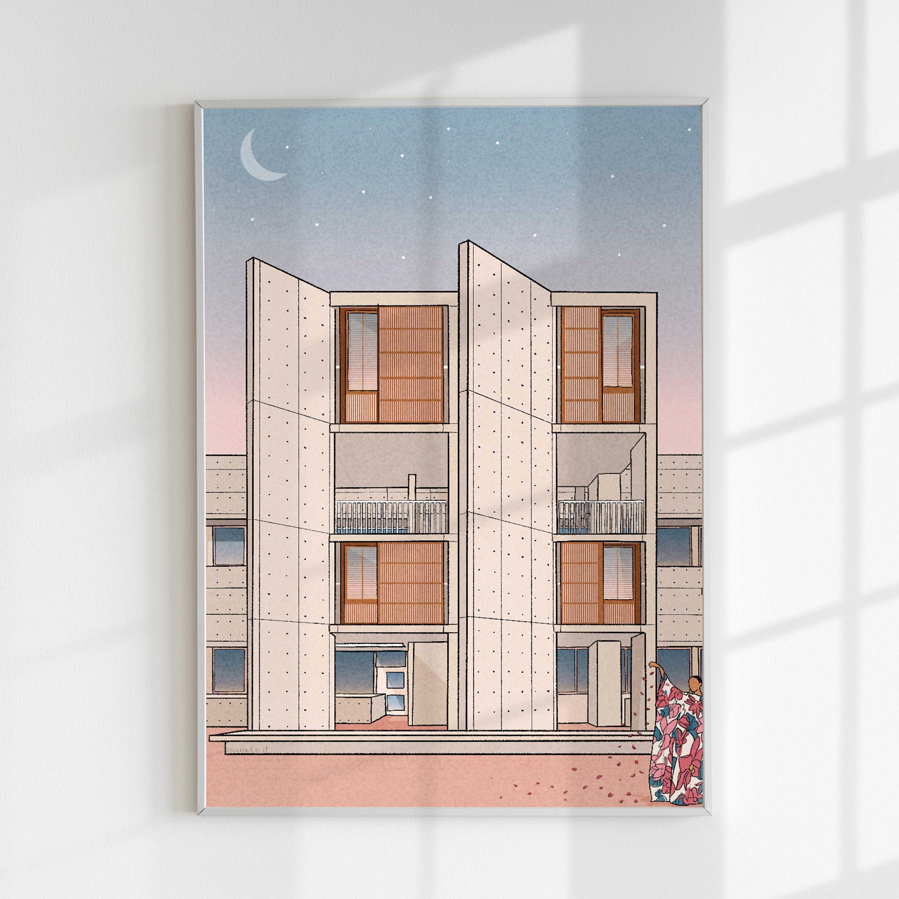 A4/ A5 Art Print Salk Institute | Wall Decor Art Architecture ...