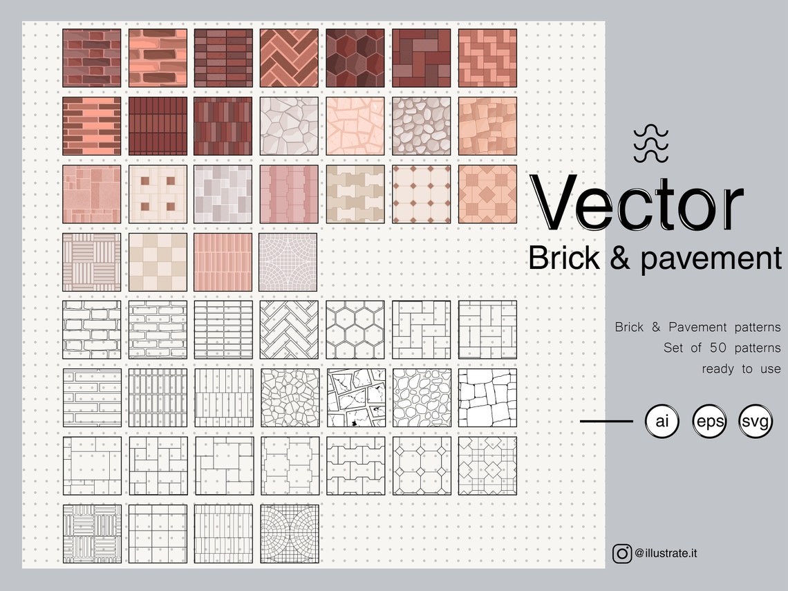 Illustrator 50 Hand Draw Vector Textures Architectural - Etsy