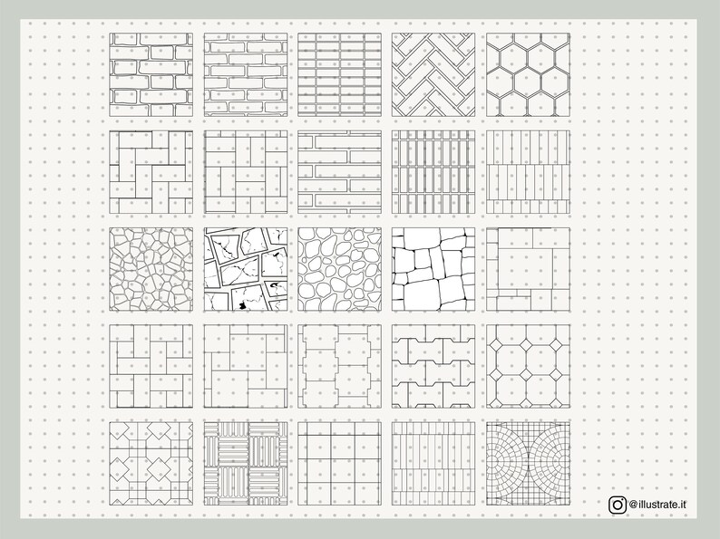 Illustrator 50 Hand Draw Vector Textures Architectural - Etsy