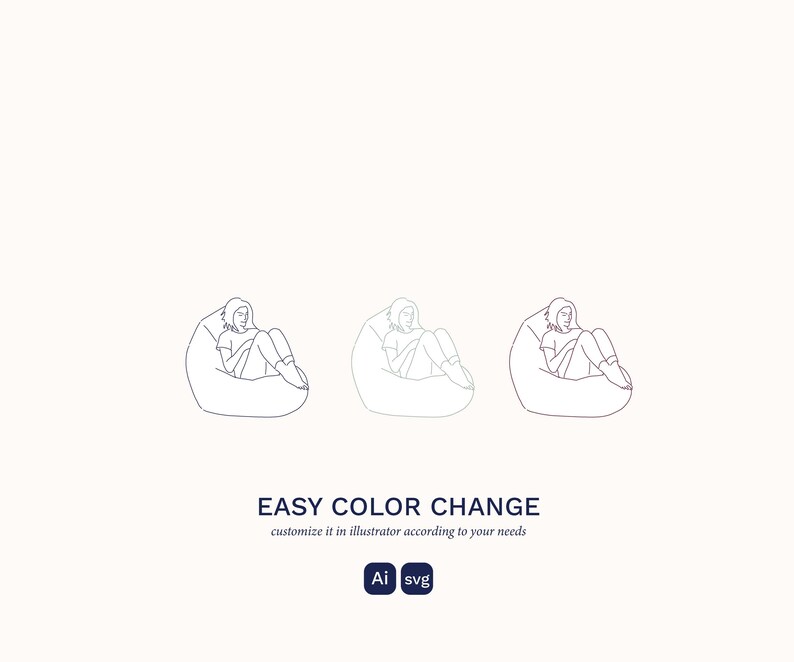15 Flat People Sittingvectors Person Cutouts – PNG, AI, SVG - Etsy