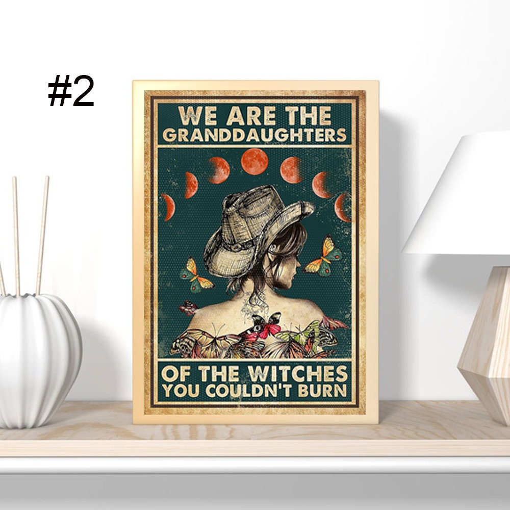 Witch Poster Halloween Decoration Poster Set Witches Magic | Etsy