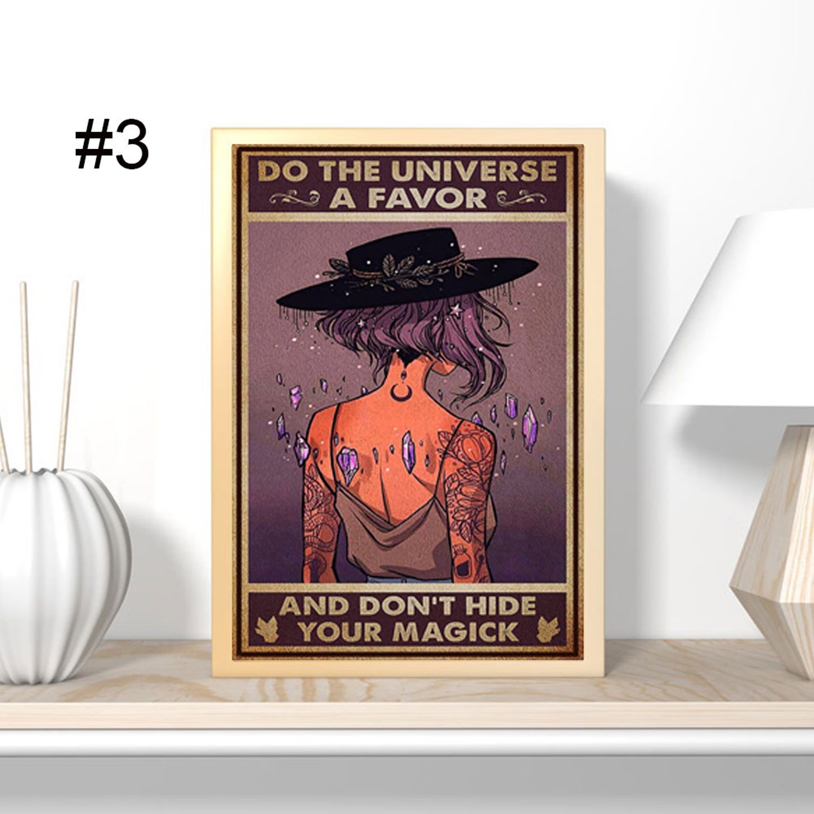 Witch Poster Halloween Decoration Poster Set Witches Magic | Etsy