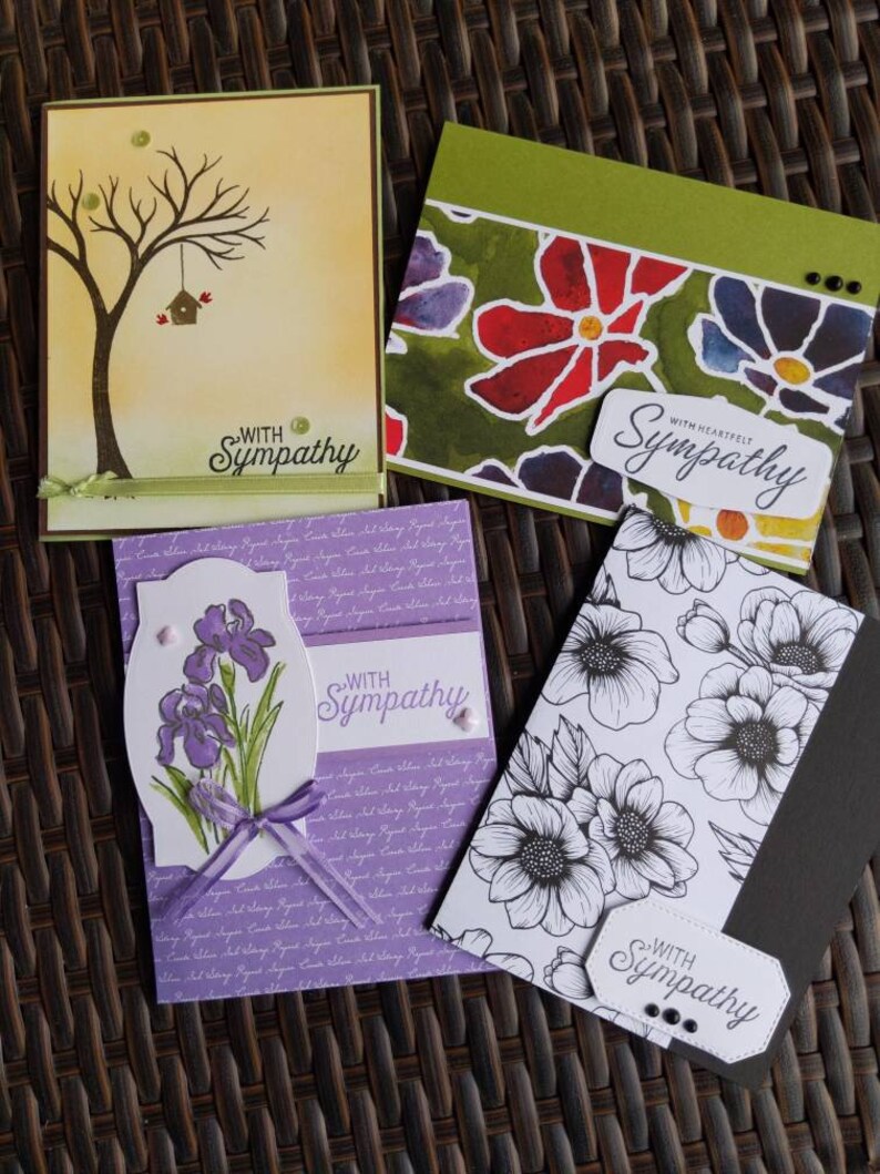 Set of 7 Sympathy Cards, Boxed Set of Cards, Handmade Greeting Cards ...