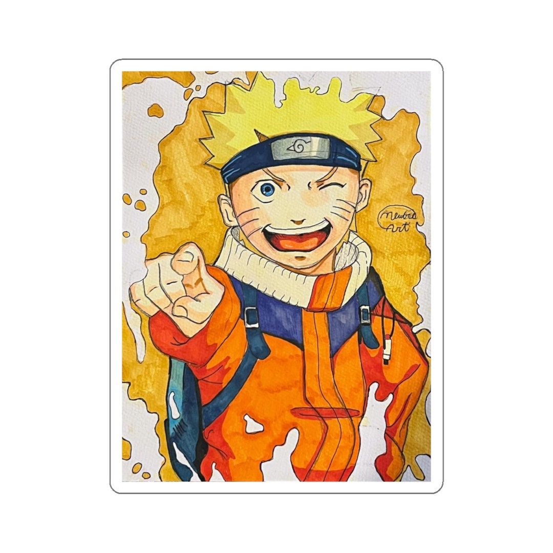 Trendy Naruto Water Bottle Sticker by Youtuber Newbieart - Etsy