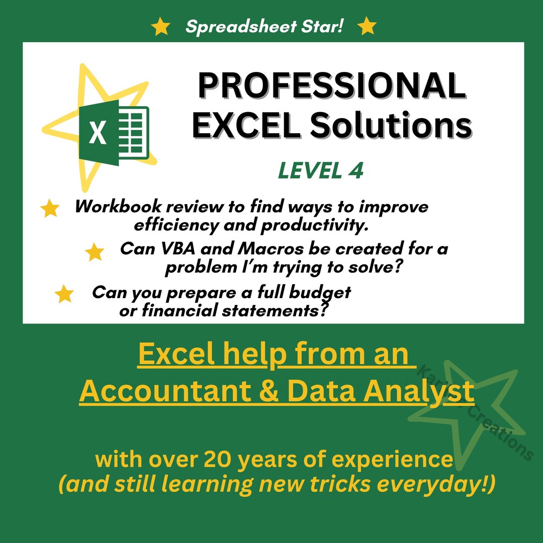 Professional Excel Spreadsheet Solutions Advanced Business & Personal ...