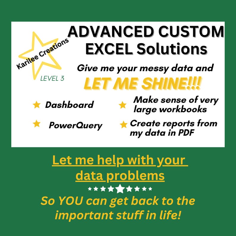 Advanced Excel Spreadsheet Design Comprehensive Custom Solutions - Etsy