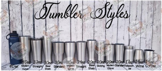 Stainless Steel Tumbler Size Mock Up | Etsy