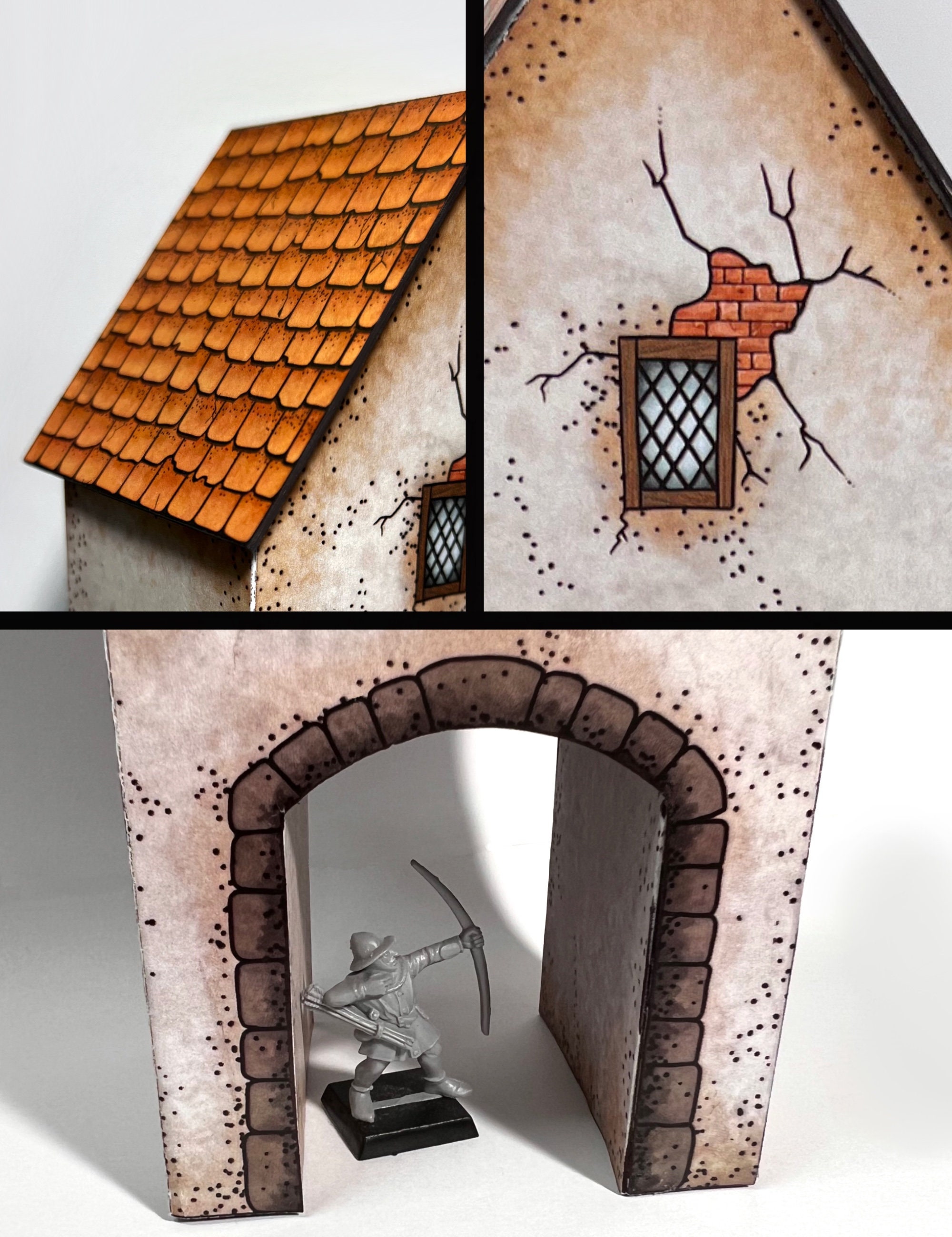 Oldhammer Gatehouse 28mm Fantasy Paper Building - Etsy