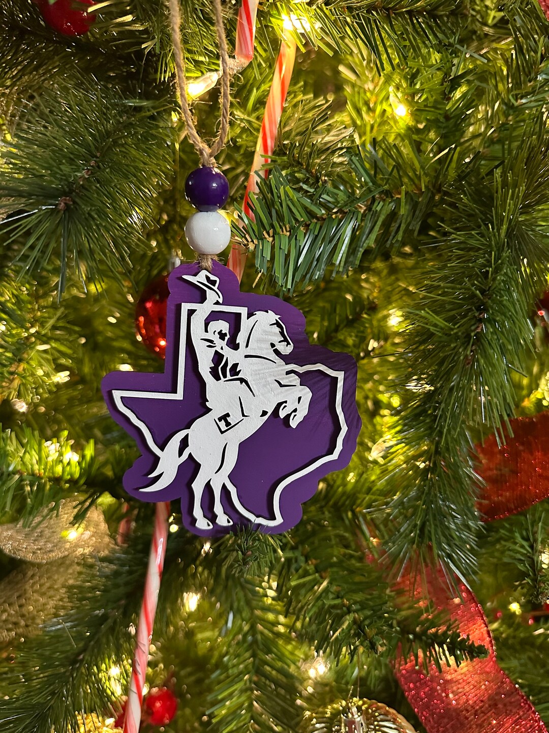 Texan Rider Tarleton State University 3D Wooden Christmas - Etsy
