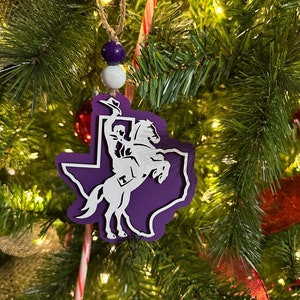 Texan Rider Tarleton State University 3D Wooden Christmas - Etsy