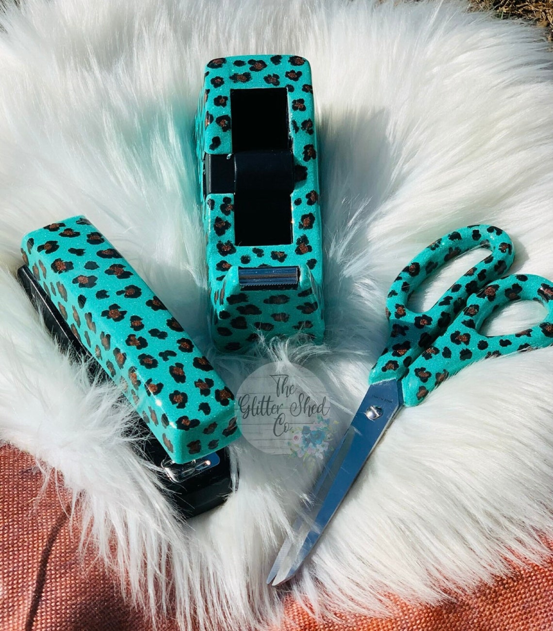 Leopard Office Desk Set - Etsy
