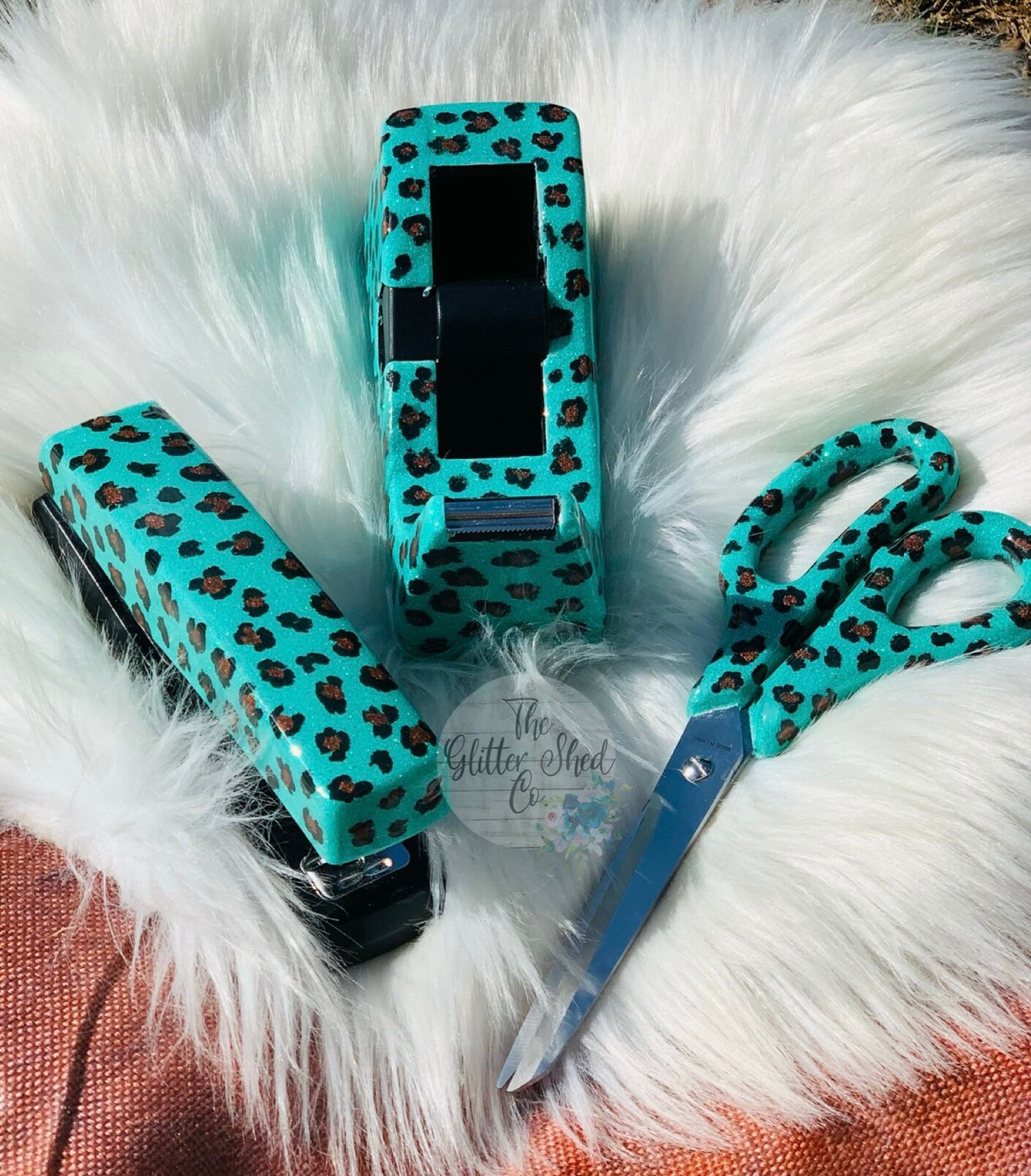 Leopard Office Desk Set - Etsy