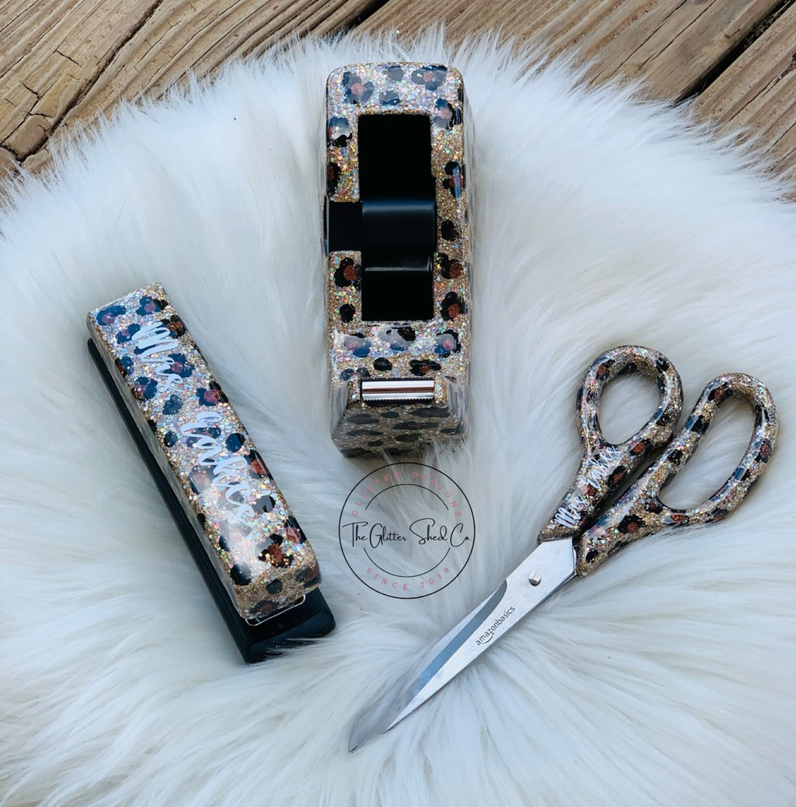 Leopard Office Desk Set - Etsy