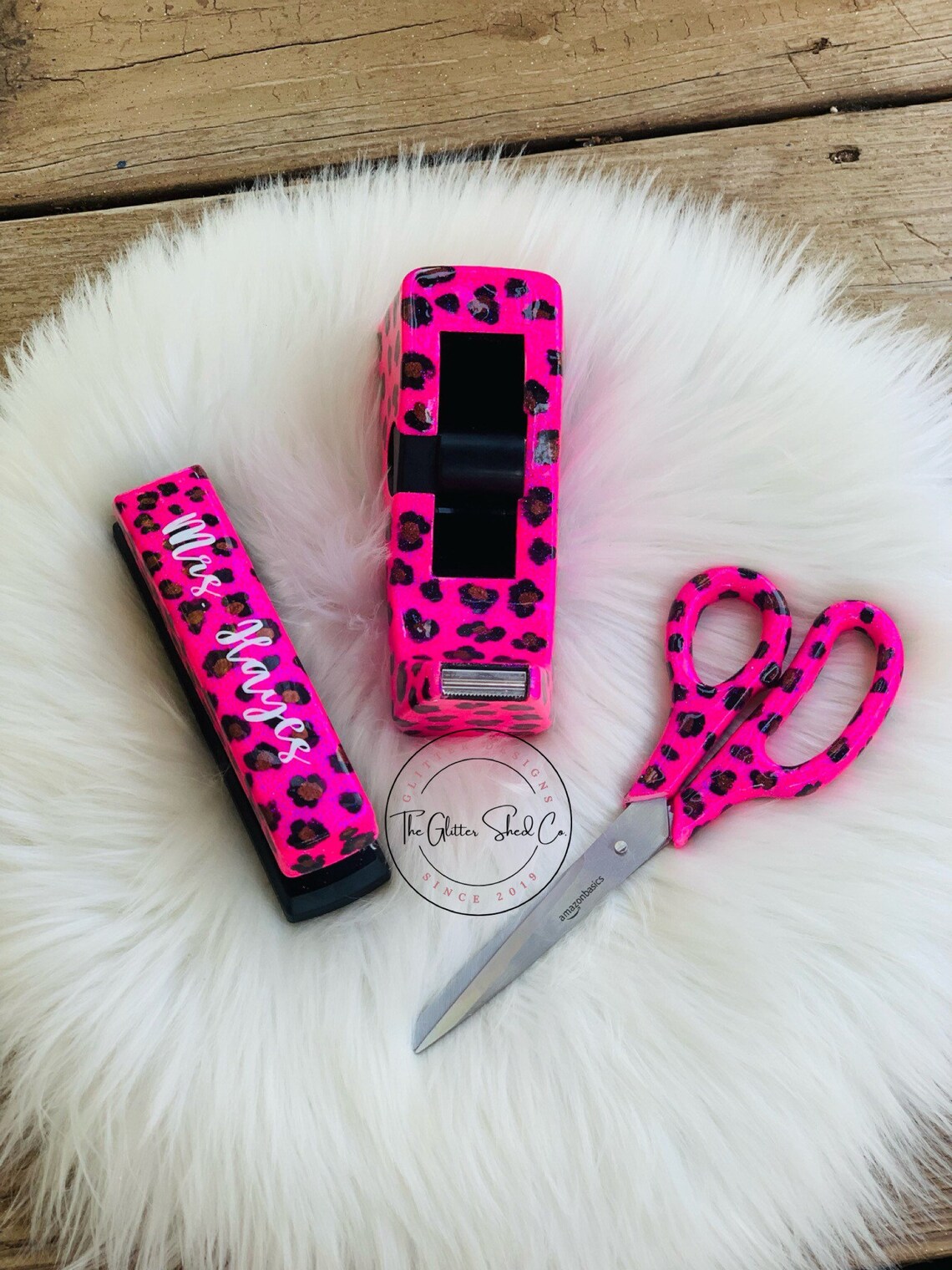 Leopard Office Desk Set - Etsy