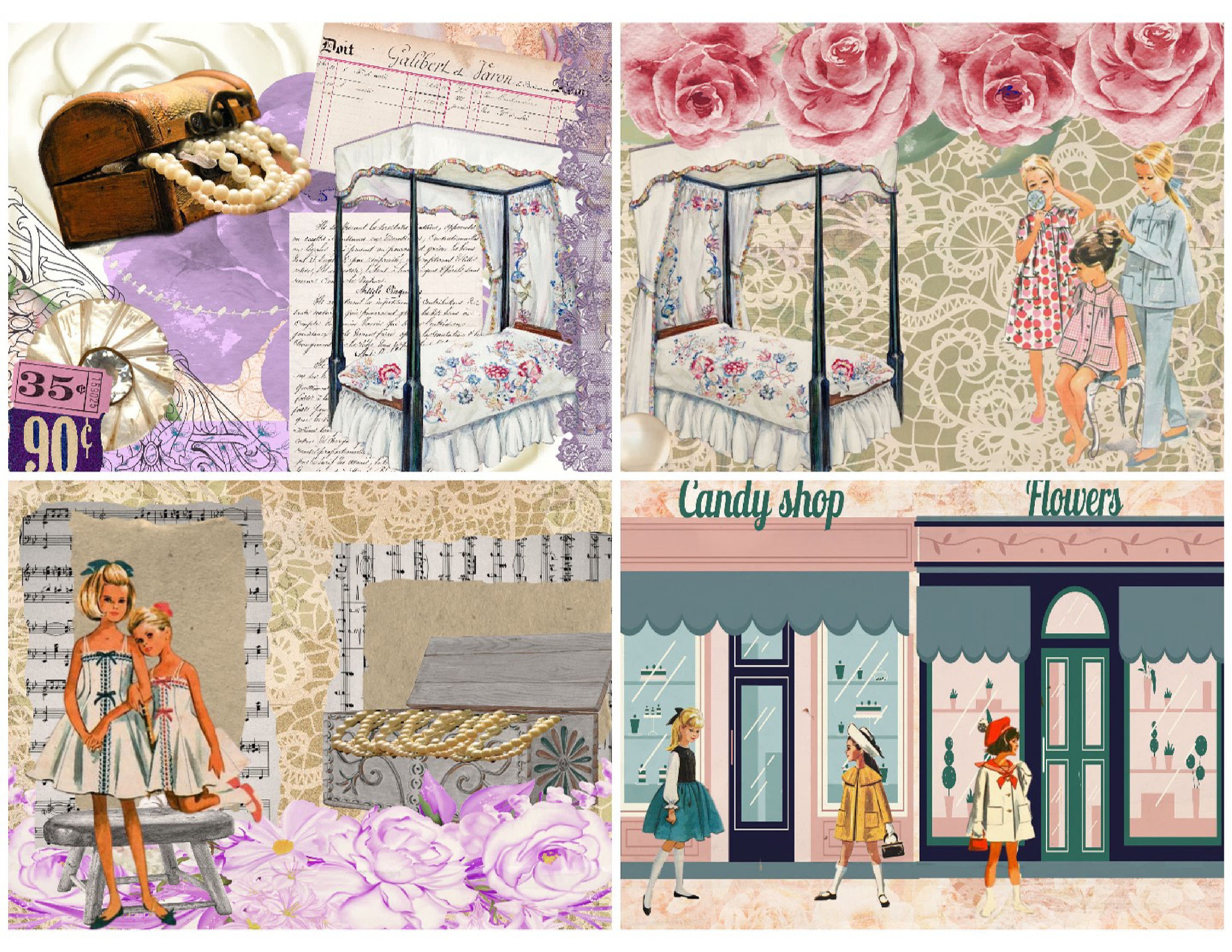 Digital 18 Page Sisters Junk Journal DIGITAL Instant Printable Girls ...