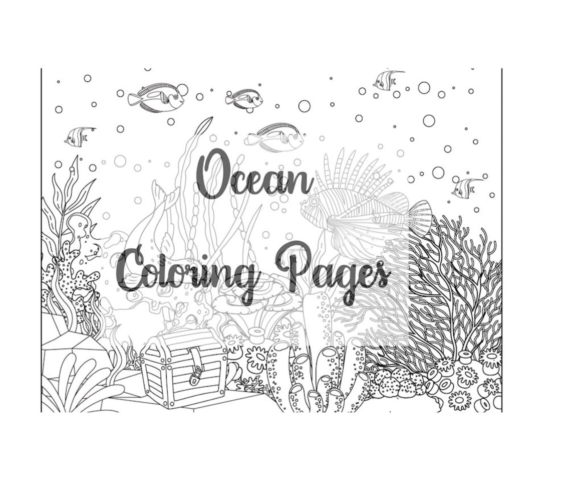 Ocean Theme Coloring Pages - Etsy