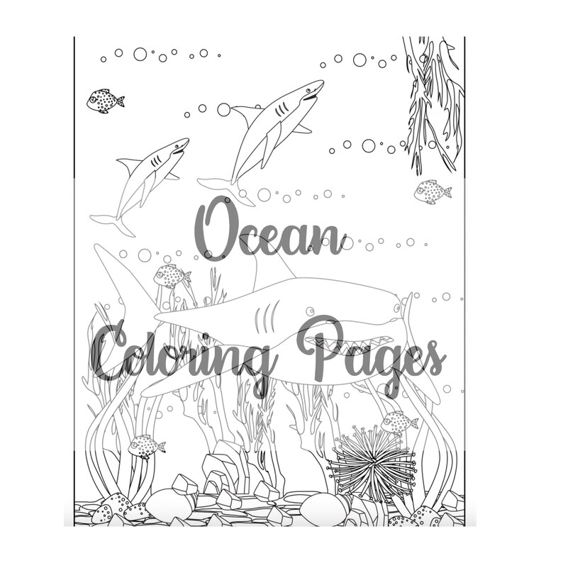Ocean Theme Coloring Pages - Etsy