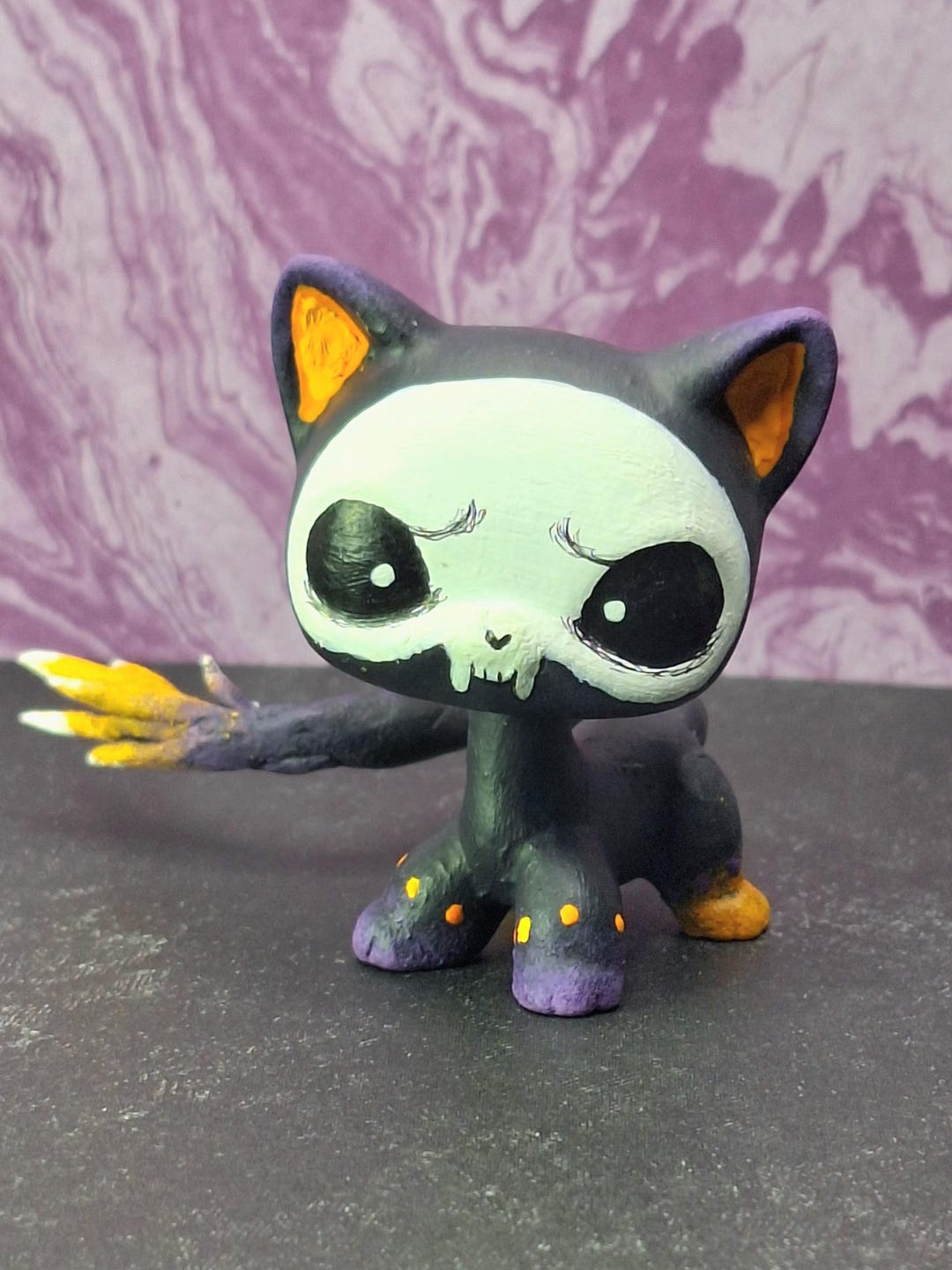 Lps Skull Shorthair Cat Custom - Etsy