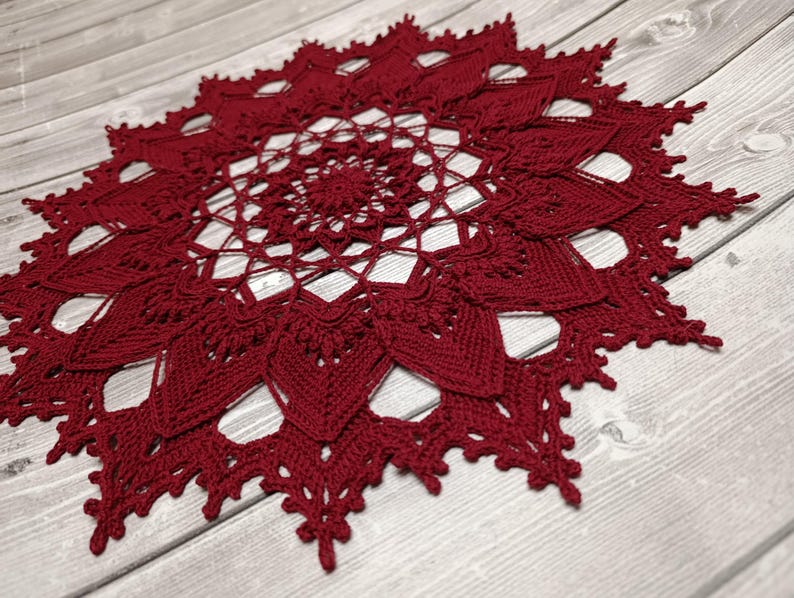 Victorian Dark Red Lace Doilies Like Gothic Witchy Room Decor - Etsy