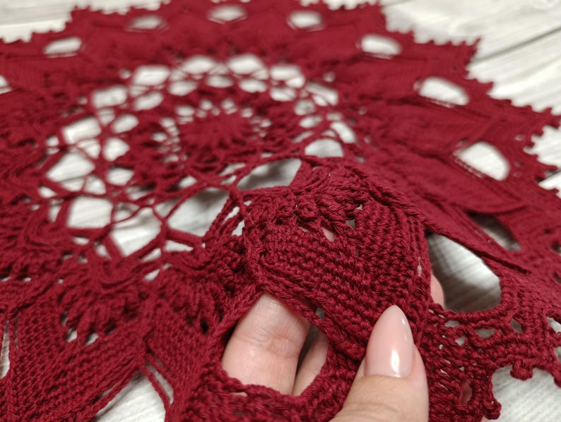 Victorian Dark Red Lace Doilies Like Gothic Witchy Room Decor - Etsy
