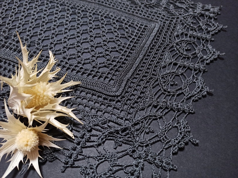 Gothic Style Luxury Black Table Runner With Victorian Lace - Etsy