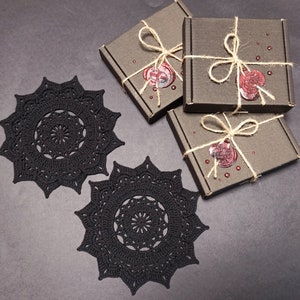 Gothic Doily, Crochet Black Doilies Like Dark Home Decor - Etsy