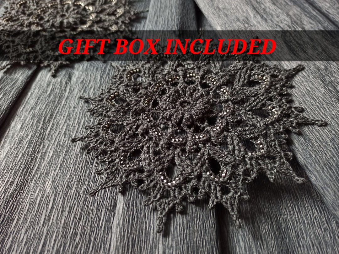 Black Gothic Doily, Crochet Victorian Home Decor - Etsy