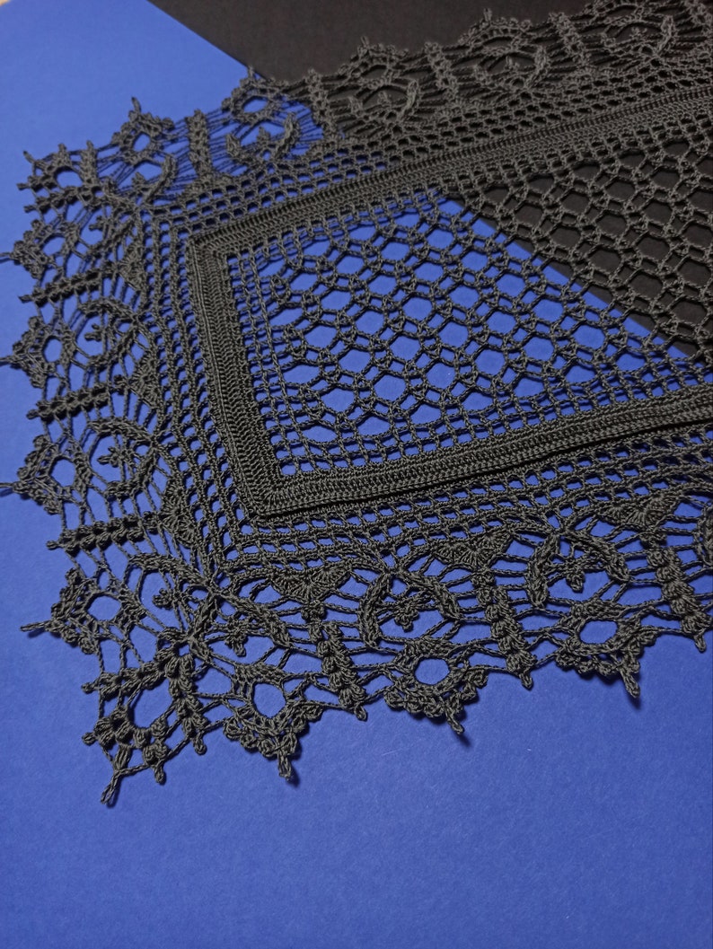 Gothic Style Luxury Black Table Runner With Victorian Lace - Etsy