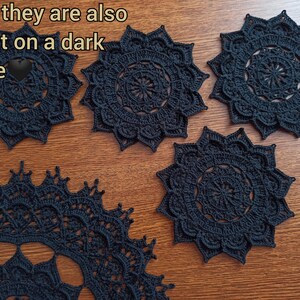 Gothic Doily, Crochet Black Doilies Like Dark Home Decor - Etsy