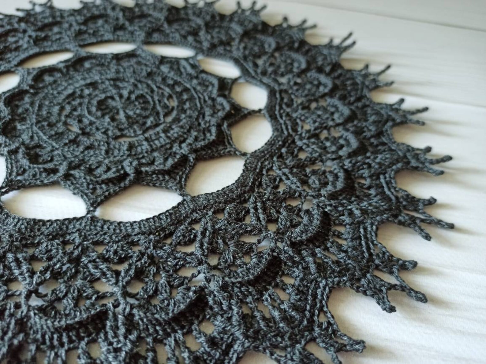 Gothic Doily Crochet Black Doilies Like Dark Home Decor - Etsy