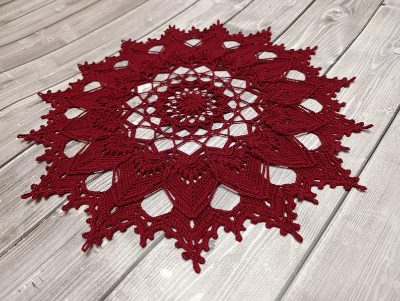 Victorian Dark Red Lace Doilies Like Gothic Witchy Room Decor - Etsy